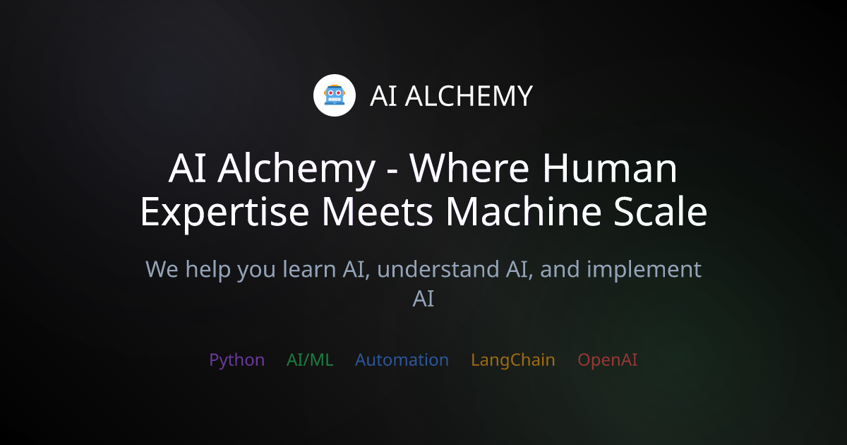 AI Alchemy - Where Human Expertise Meets Machine Scale